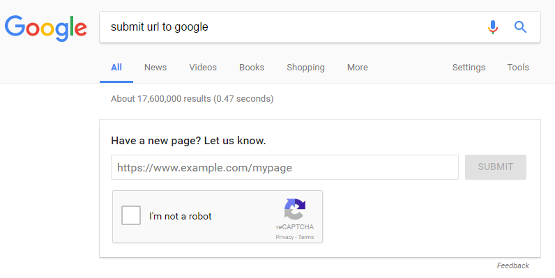 You Can Now Submit URLs To Google Directly From Search Results Web 